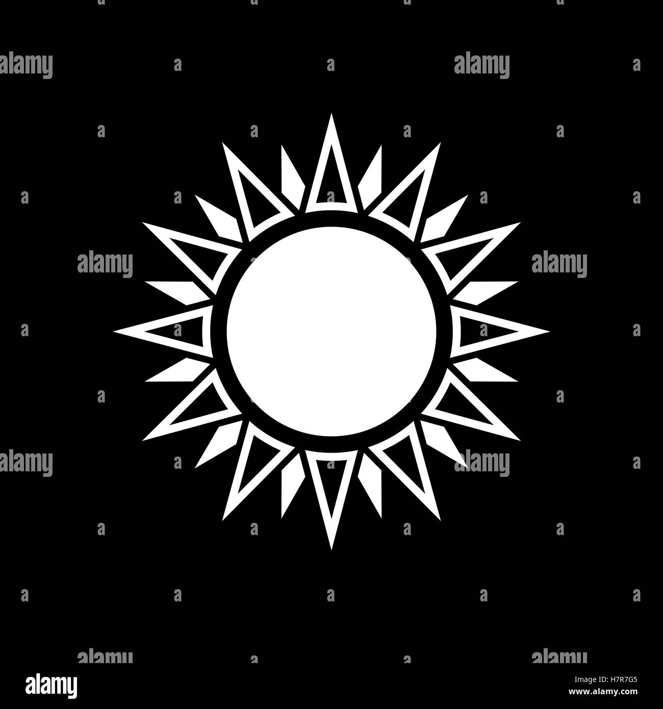 The sunshine icon. Sunrise and sunshine, weather, sun symbol. UI. Web ...