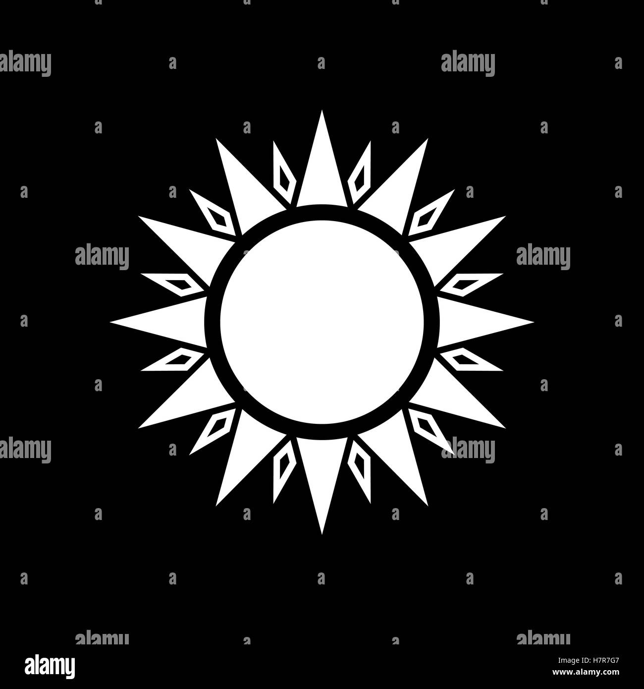 The weather icon. Sunrise and sunshine, weather, sun symbol. UI. Web ...