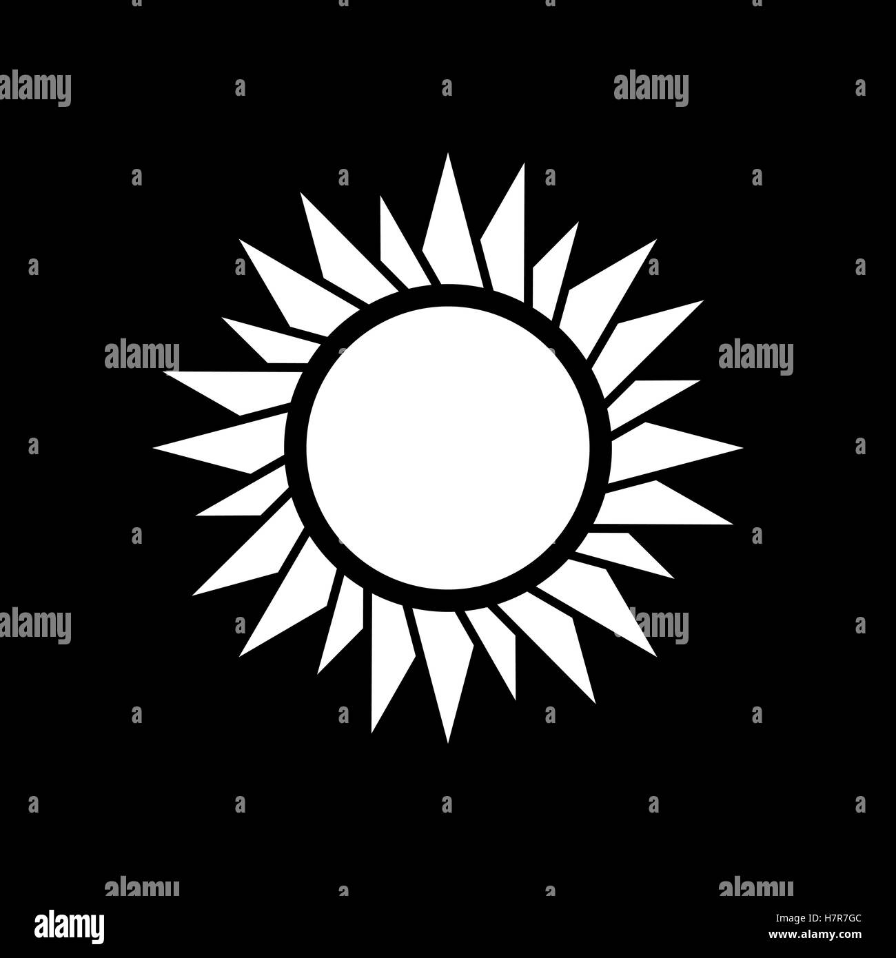 The sun icon. Sunrise and sunshine, weather, sun symbol. UI. Web. Logo ...