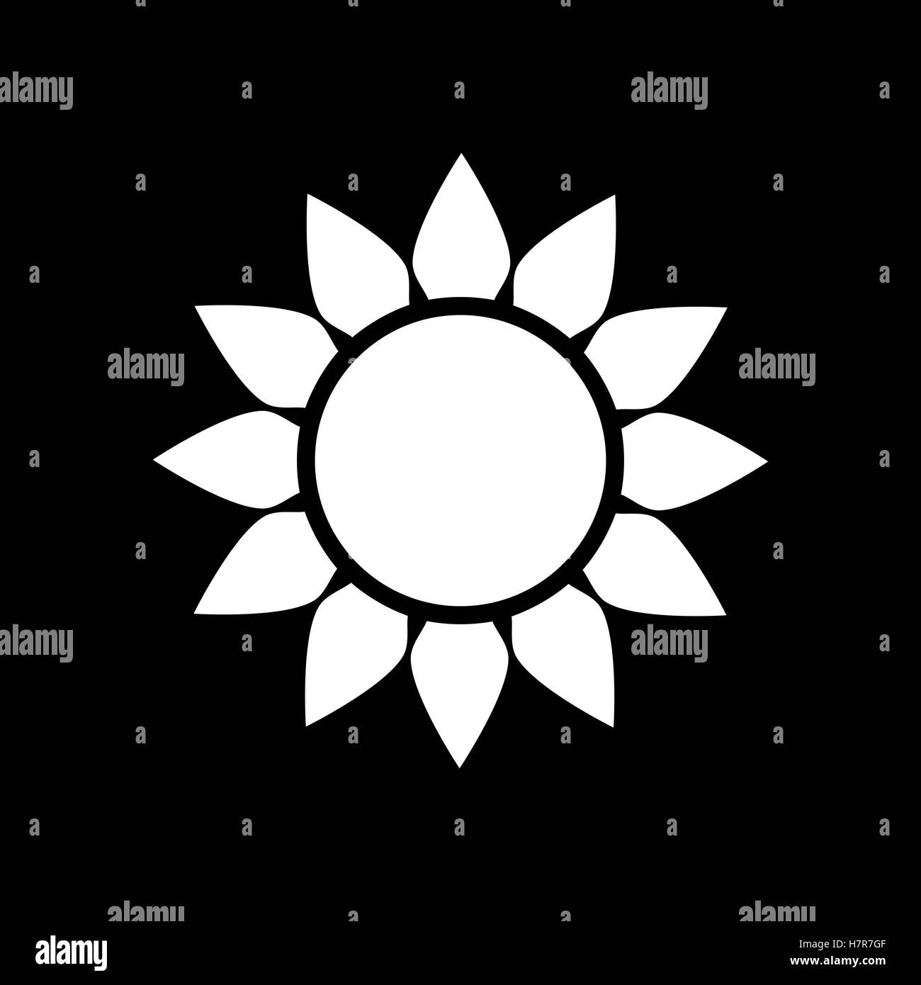 The sunshine icon. Sunrise and sunshine, weather, sun symbol. UI. Web ...