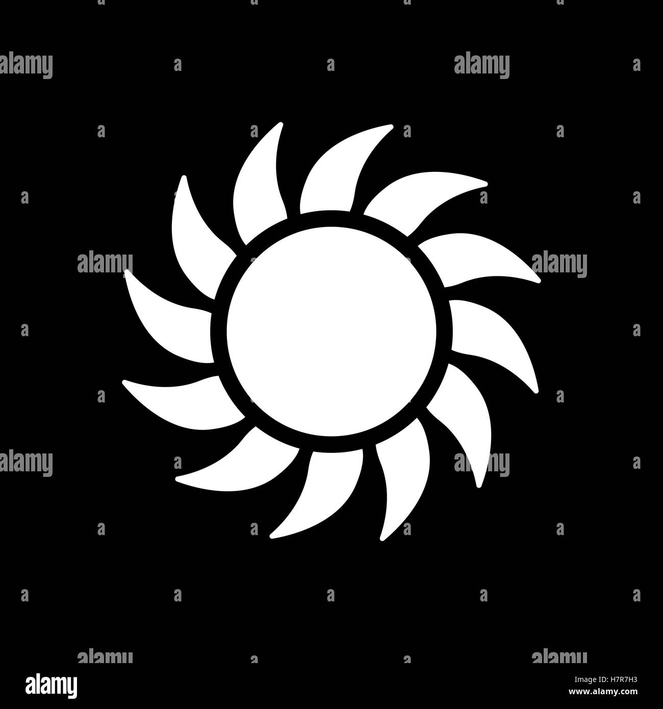 The sunshine icon. Sunrise and sunshine, weather, sun symbol. UI. Web ...