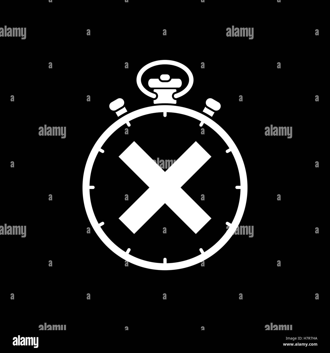 The stopwatch icon. Clock and watch, timer, countdown, stopwatch symbol ...