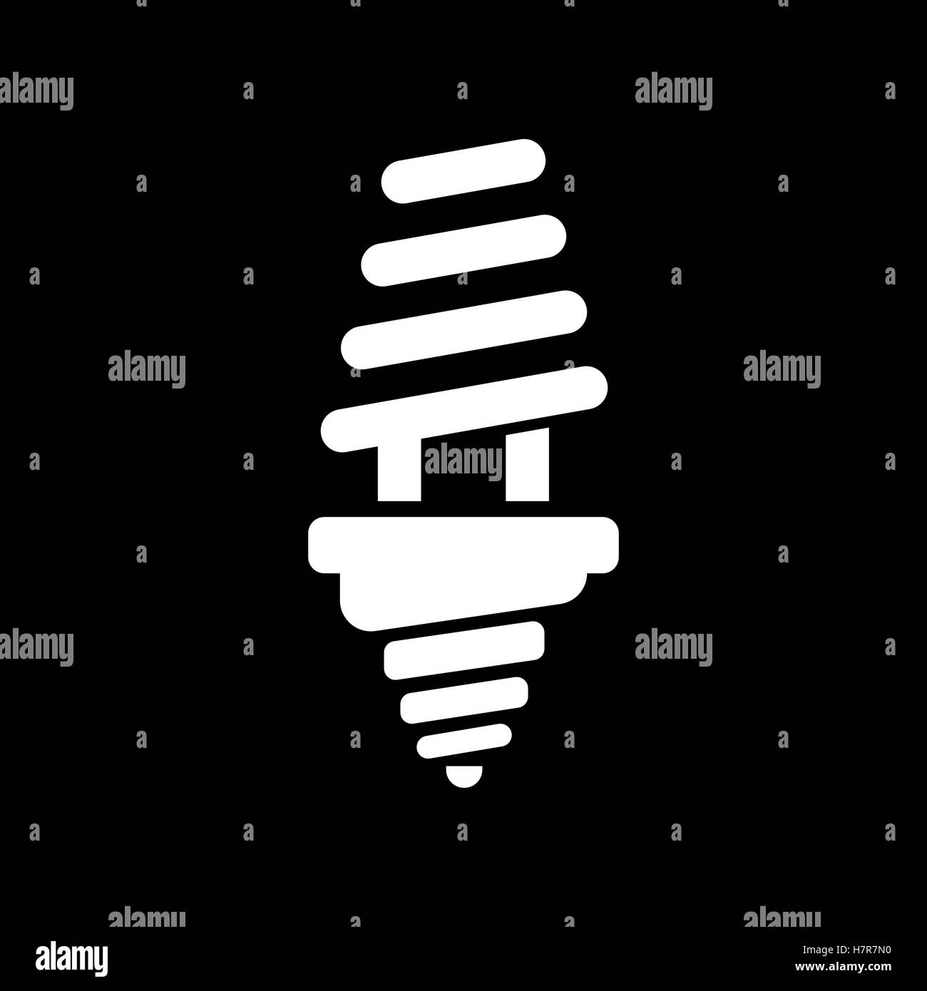 The fluorescent light bulb icon. Lamp and bulb, lightbulb symbol.UI ...