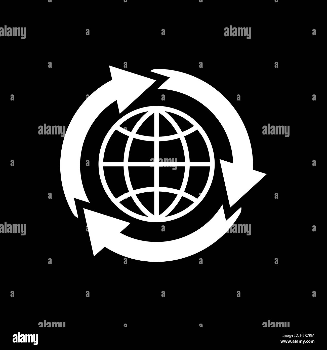 The global solution icon. WWW and browser, development, search, SEO ...