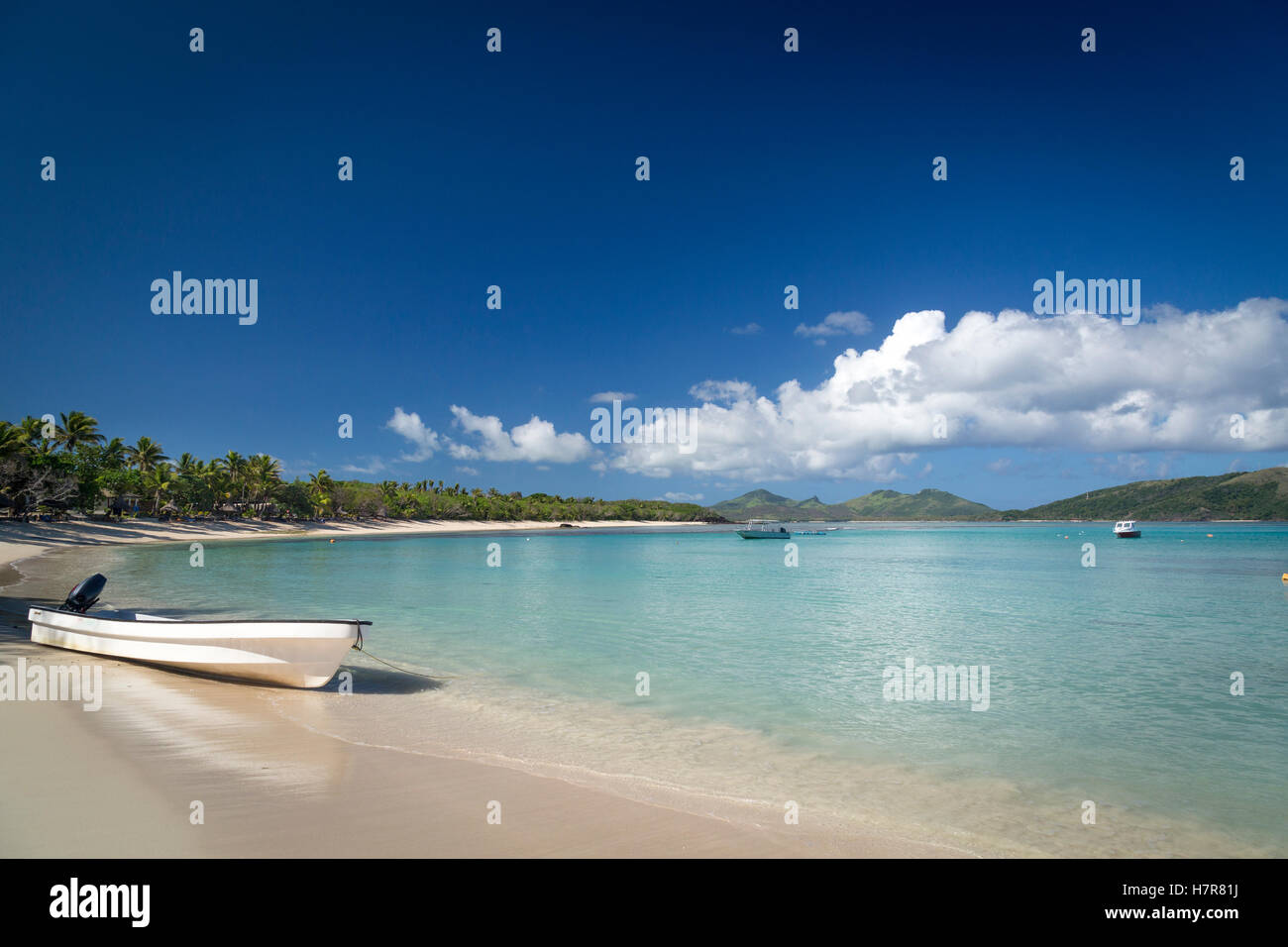 Nacula Bay on Nacula Island in Yasawa Islands, Fiji Stock Photo - Alamy