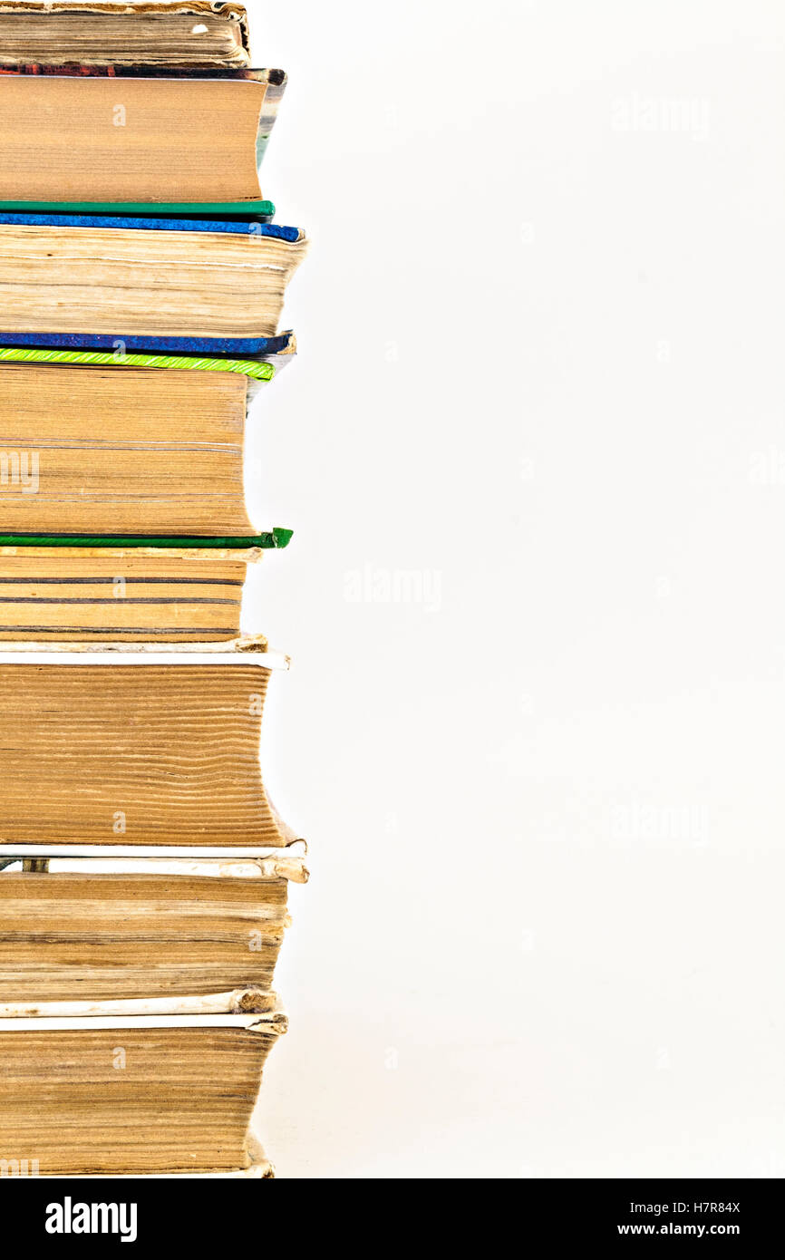 many books standing in a row isolated Stock Photo - Alamy