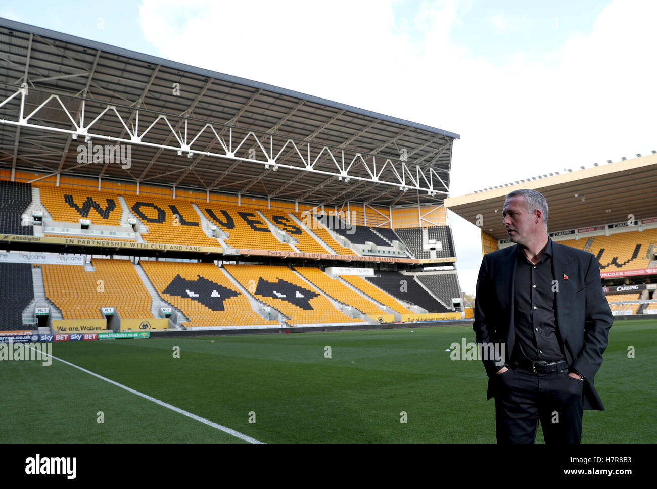 New Wolverhampton Wanderers manager Paul Lambert poses for photos prior ...