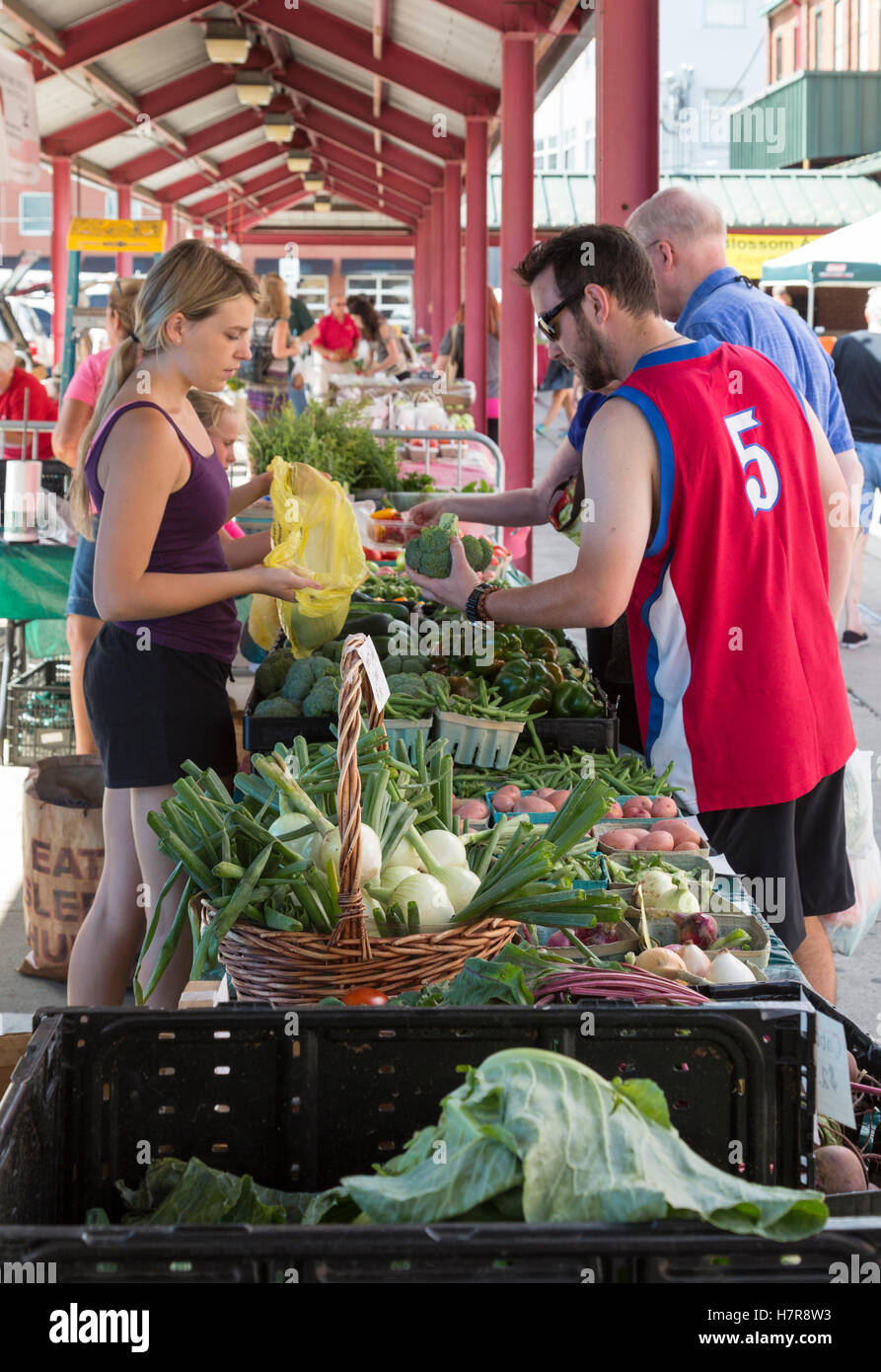 Saturday Farmers Market, North Market , Columbus, Ohio, USA Stock Photo ...