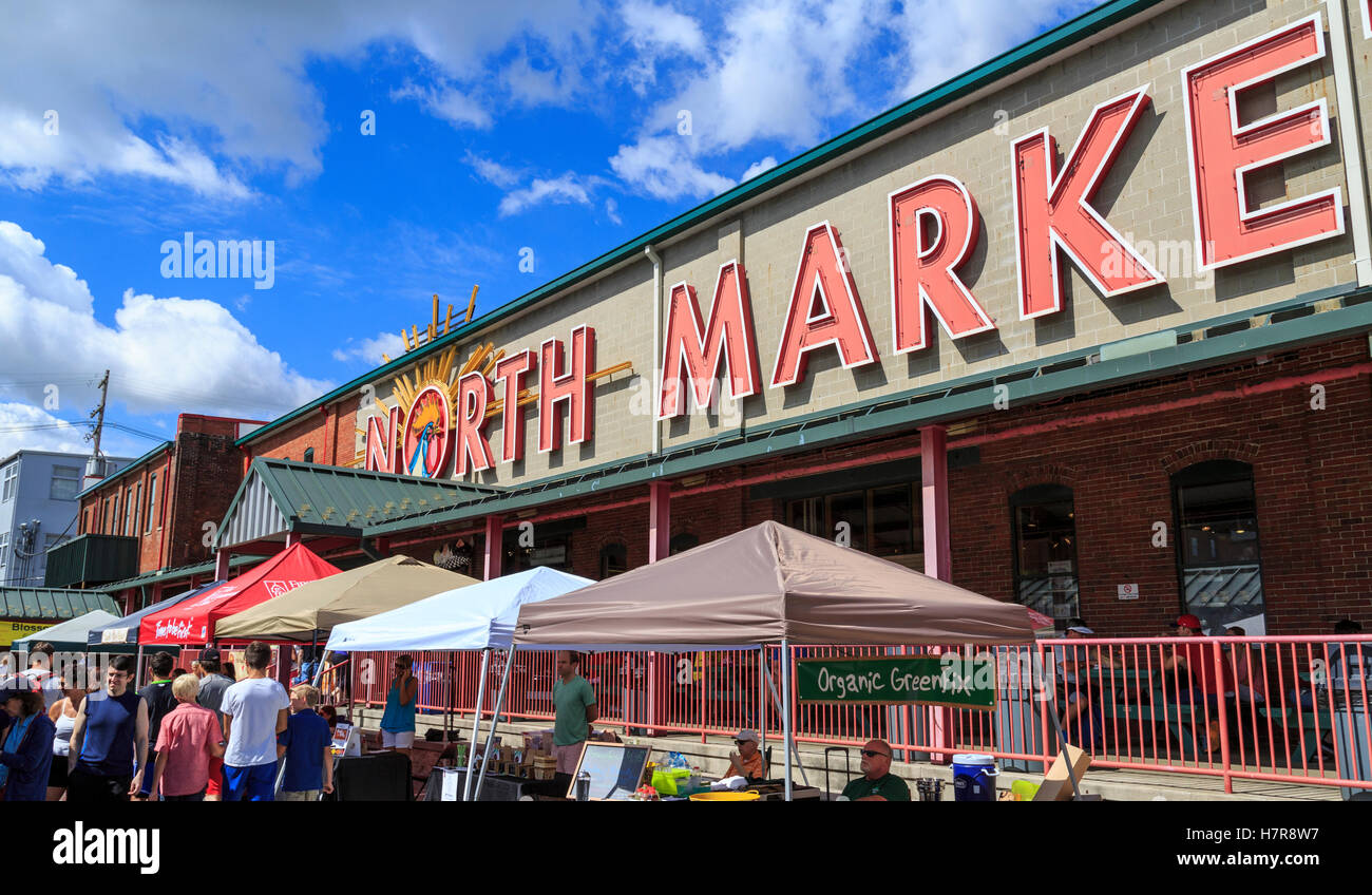 Saturday Farmers Market, North Market , Columbus, Ohio, USA Stock Photo ...