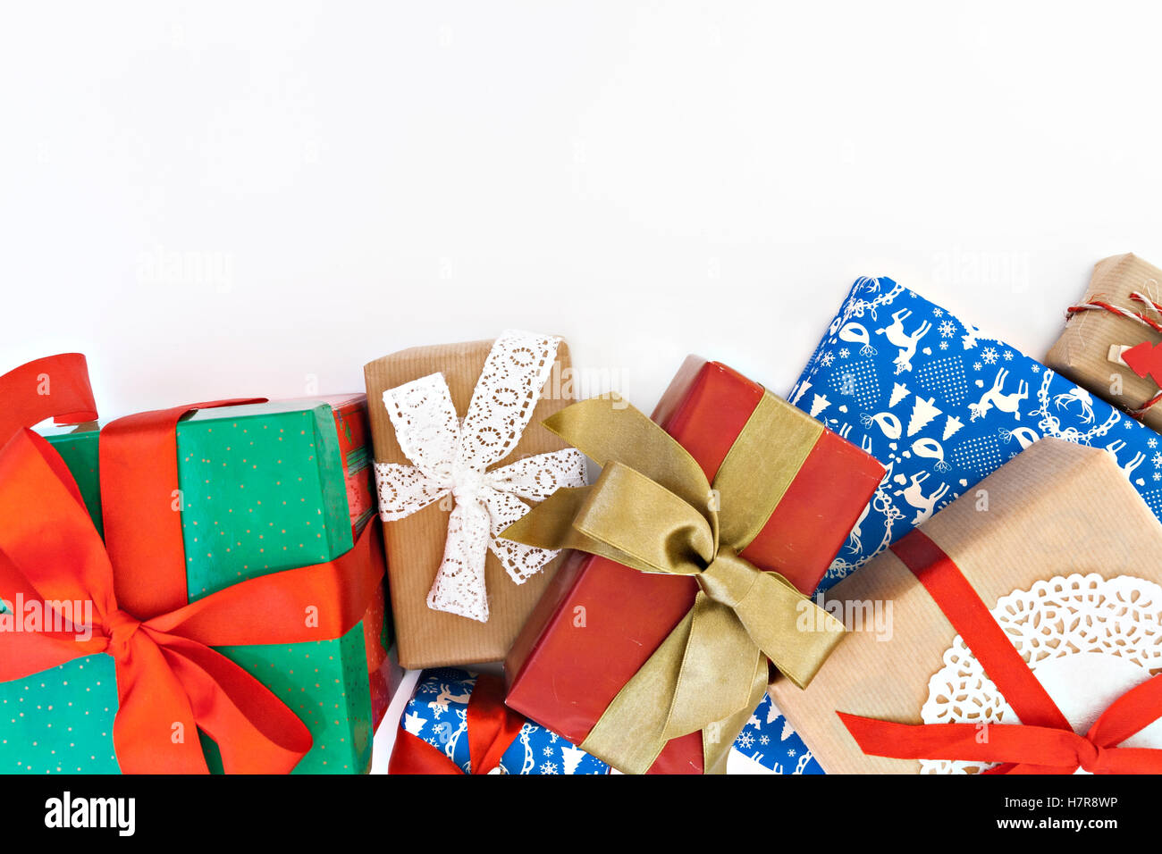 Top view many gift hi-res stock photography and images - Alamy