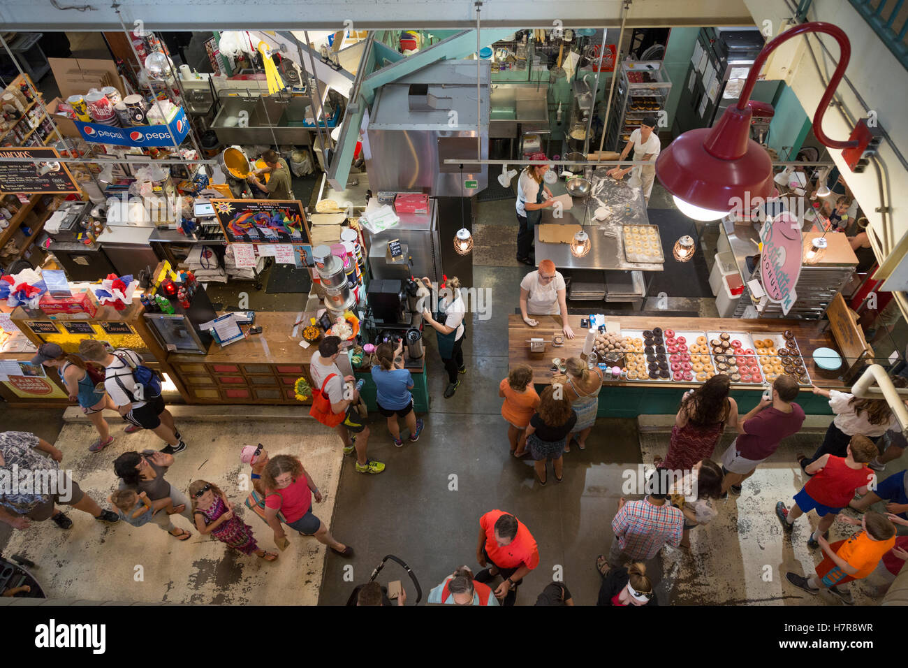 Interior of North Market Public Market est 1876 , Columbus, Ohio, USA ...