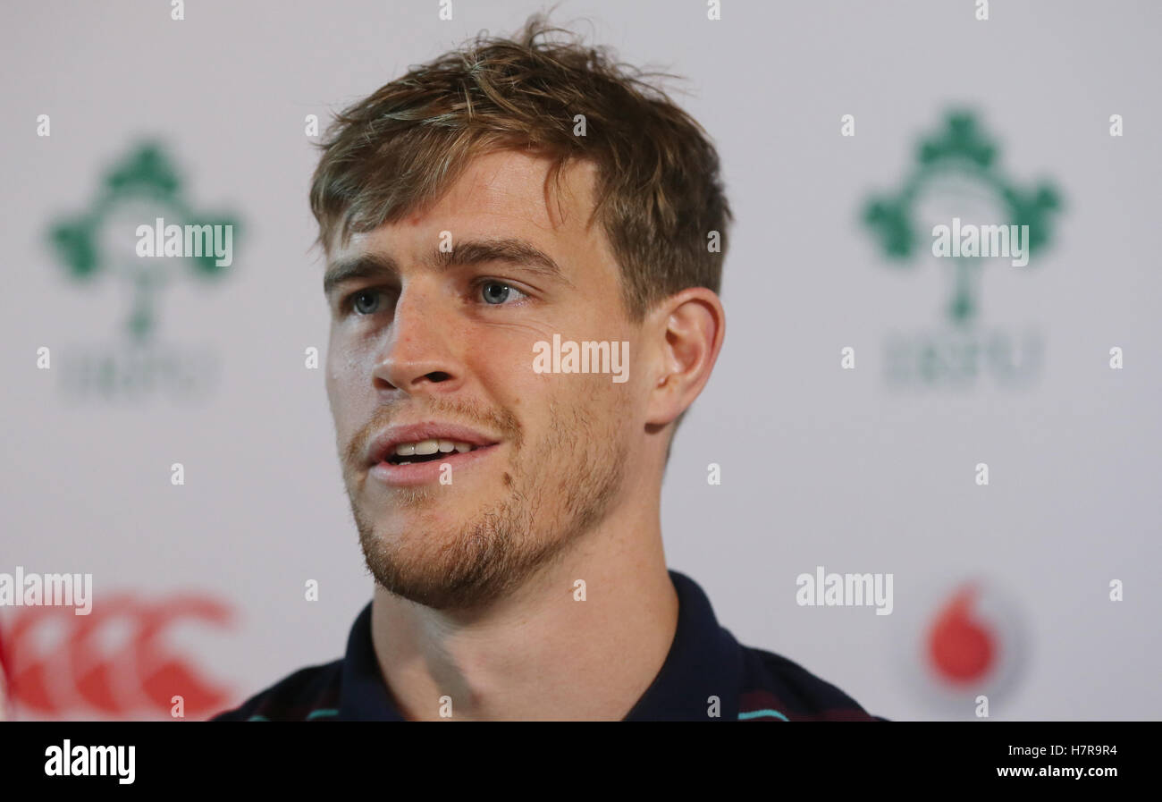 Ireland's Andrew Trimble during the press conference at Carton House ...