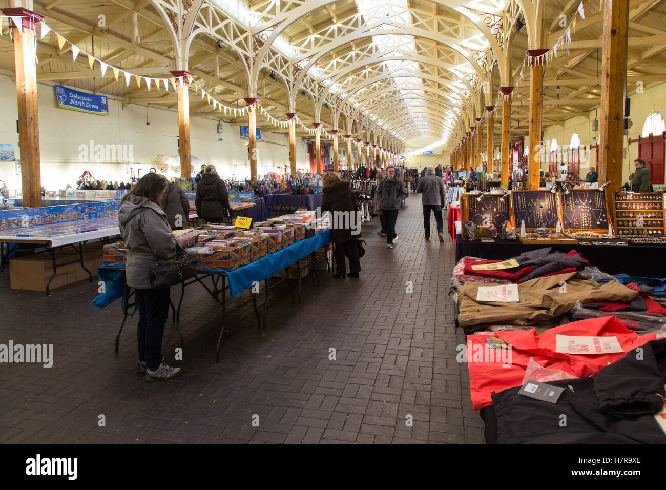 Barnstaple Pannier Market Stock Photo - Alamy