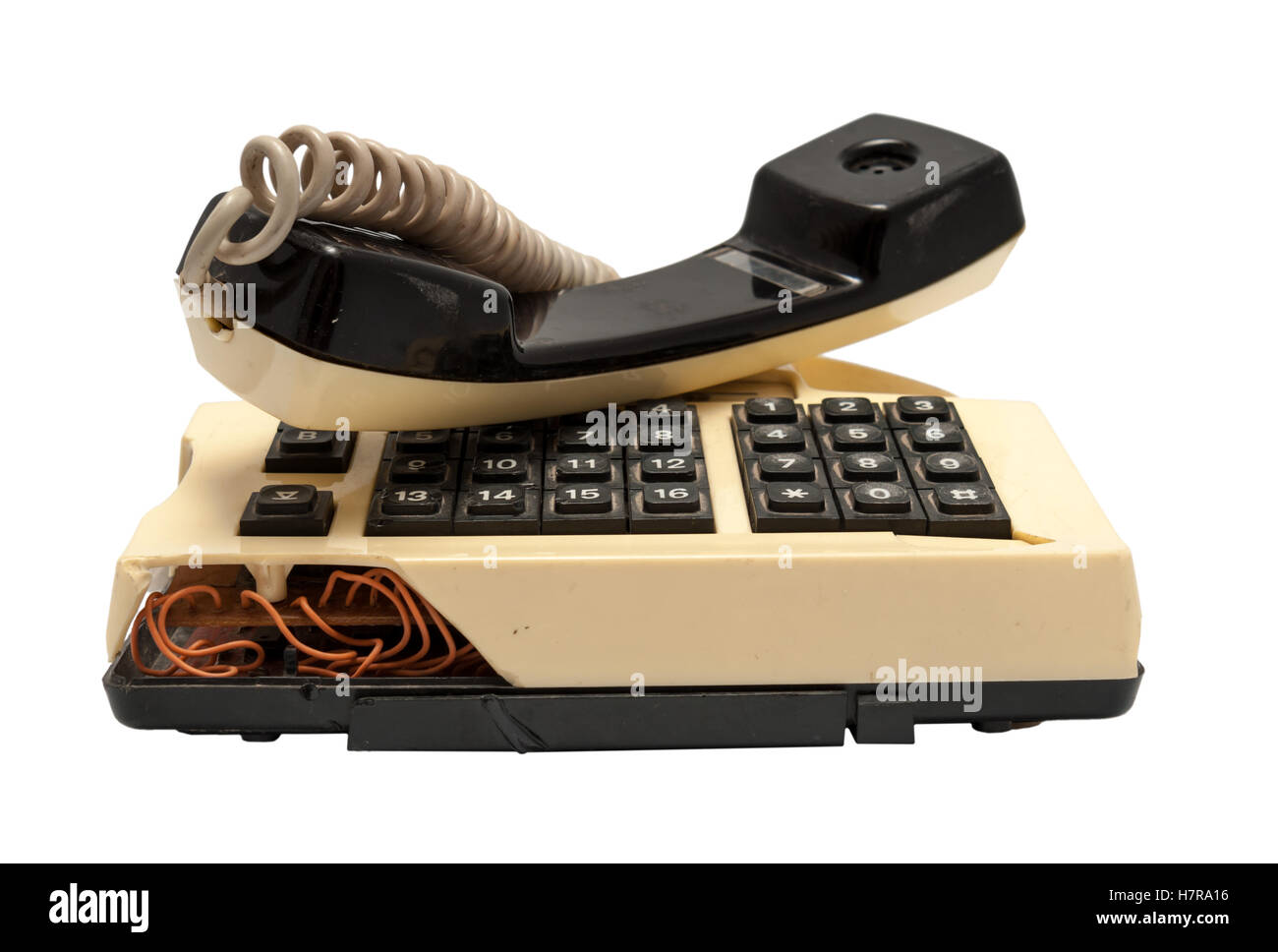 Telephone collection - Broken classical model of phone isolated on ...
