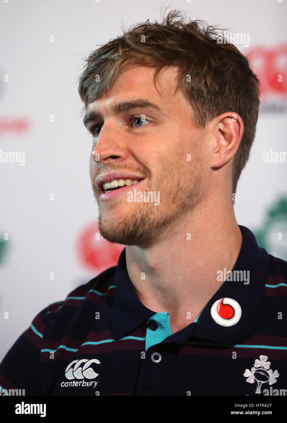 Ireland's Andrew Trimble during the press conference at Carton House ...