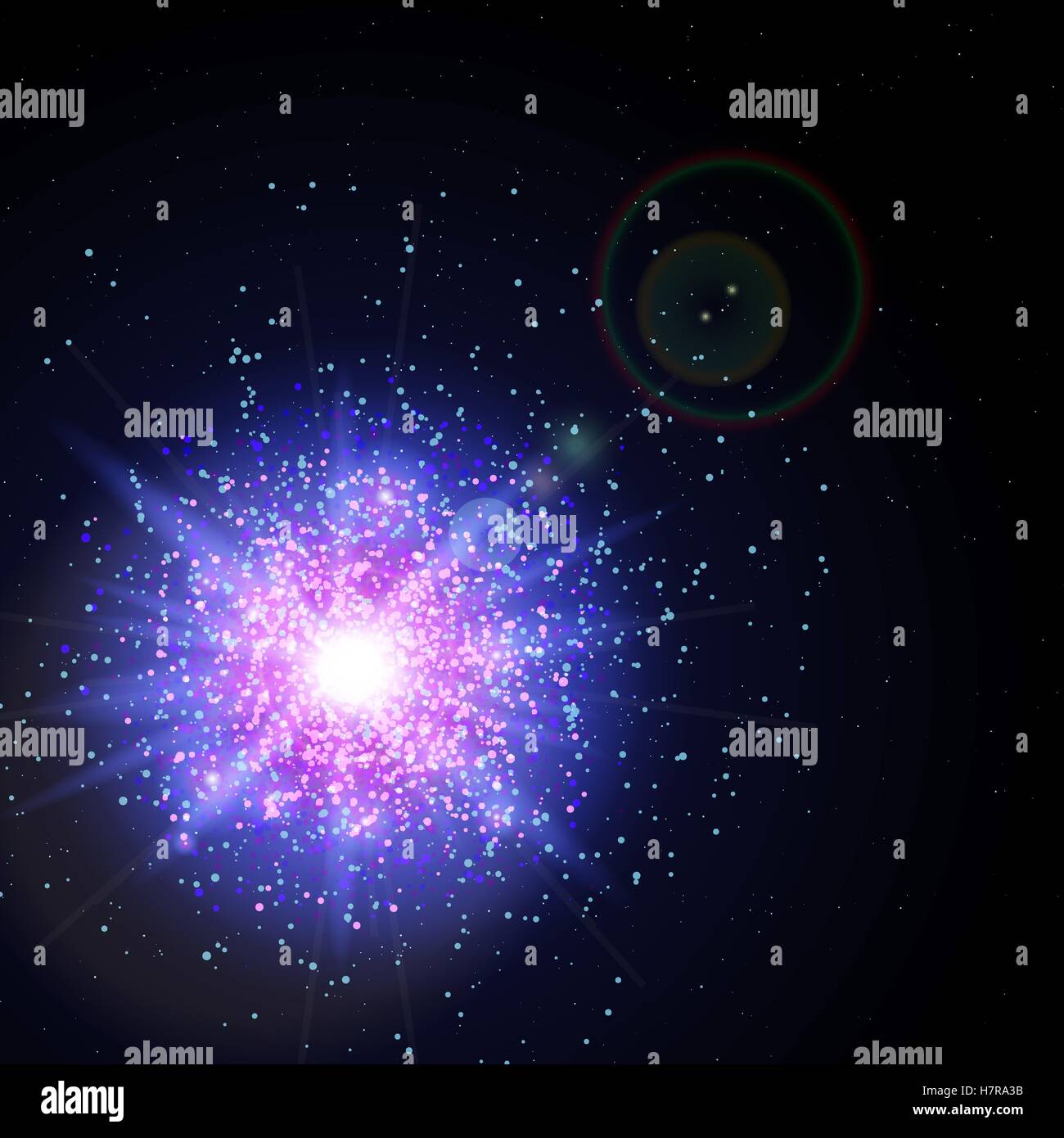 Space background with blue light from behind Stock Vector Image & Art ...