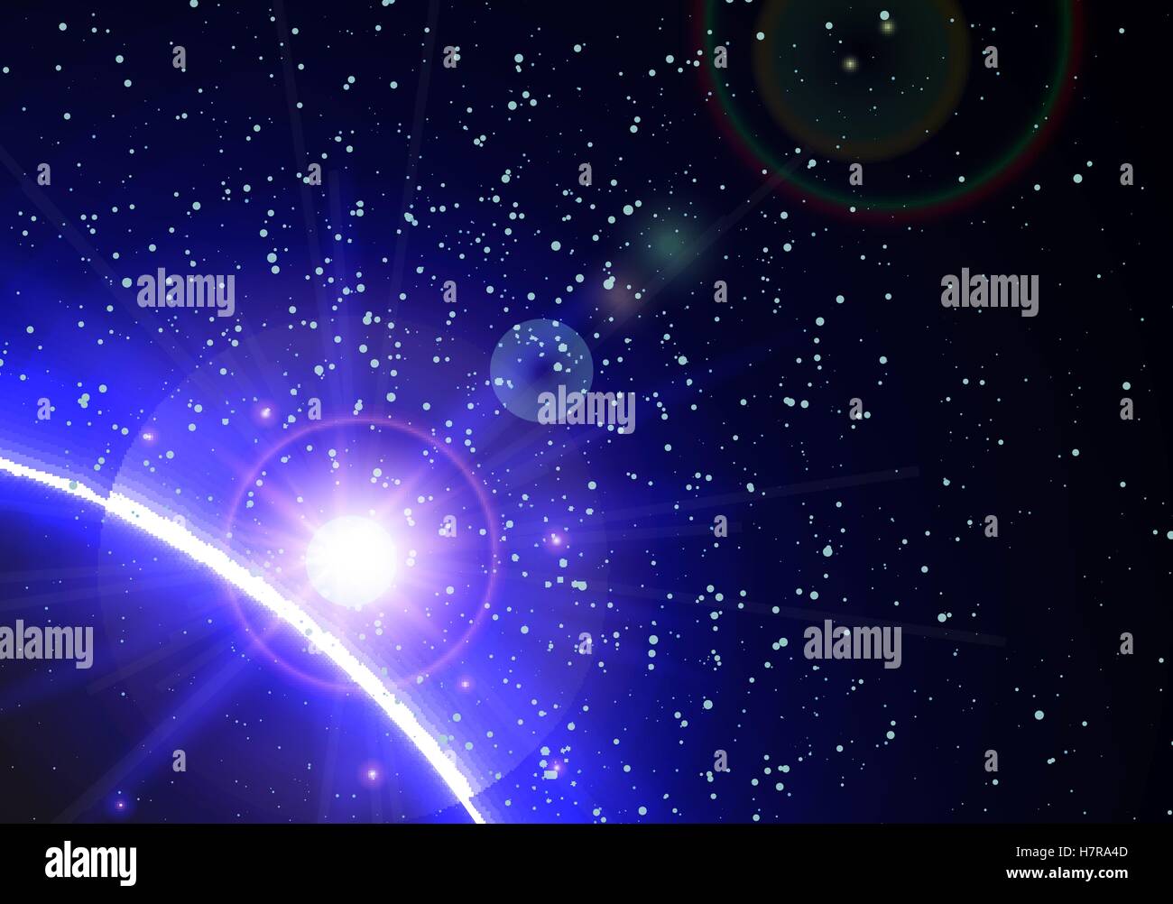 Space background with blue light from behind Stock Vector Image & Art ...