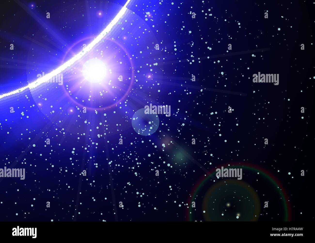 Space background with blue light from behind Stock Vector Image & Art ...