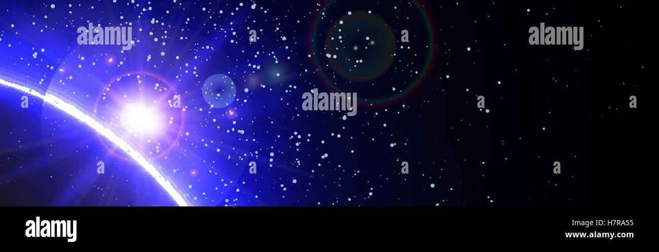 Space background with blue light from behind Stock Vector Image & Art ...