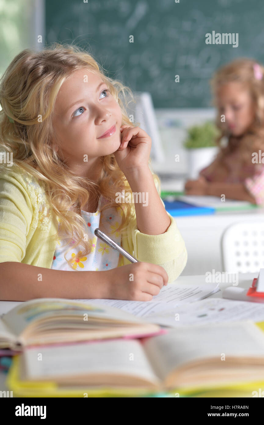 beautiful little girls at class Stock Photo - Alamy
