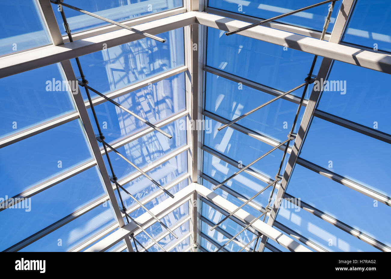 Abstract high-tech architecture background photo, internal structure of ...