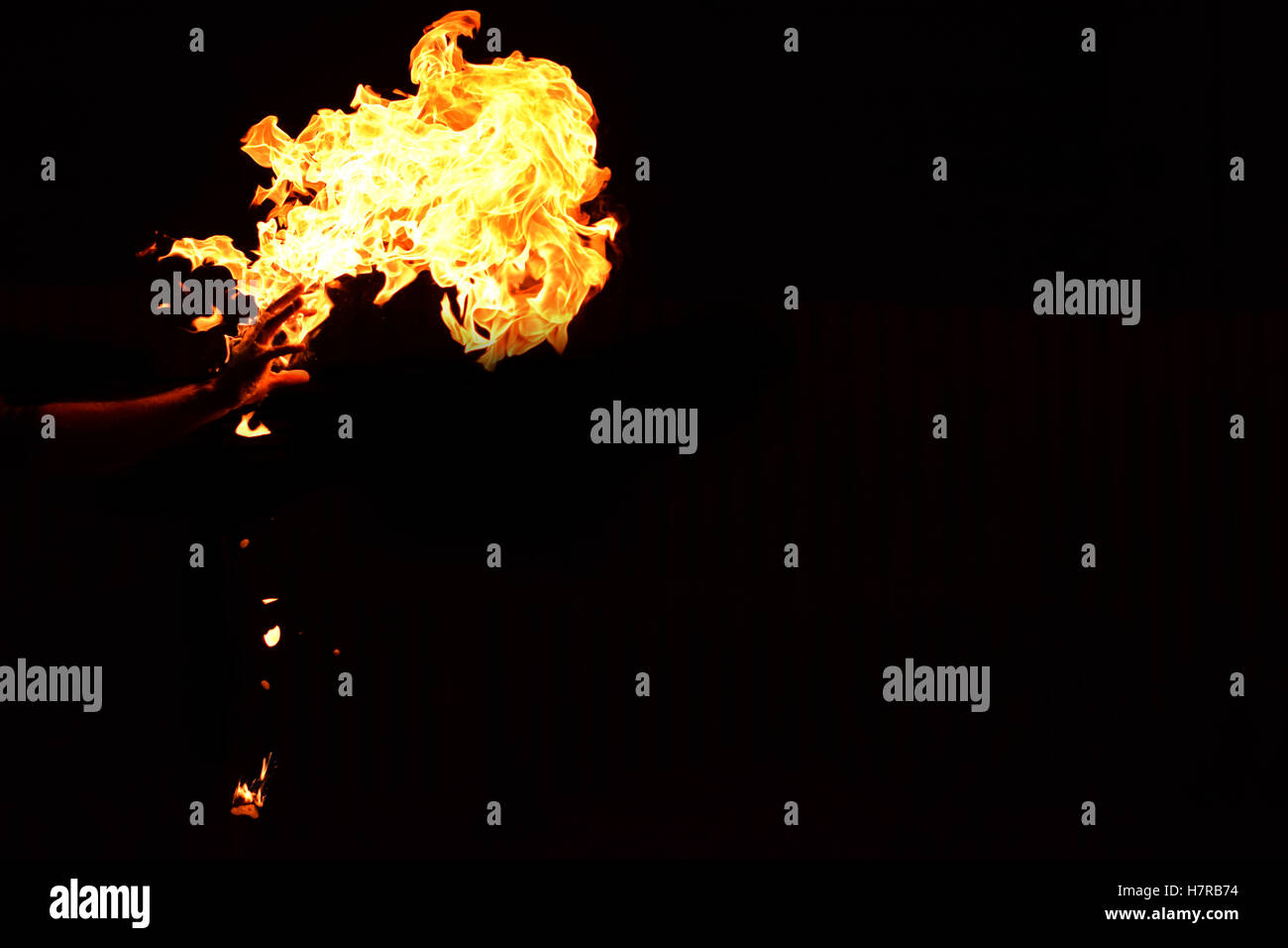 Burning off flammable bubbles from hi-res stock photography and images ...