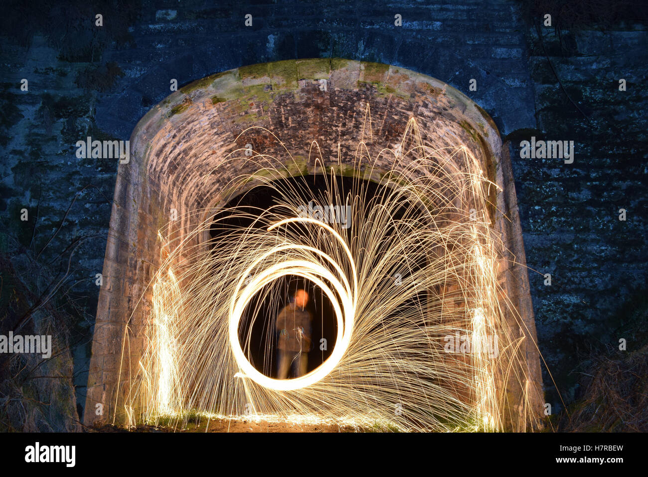 Spinning steel wool with a long exposure to create an interesting image ...