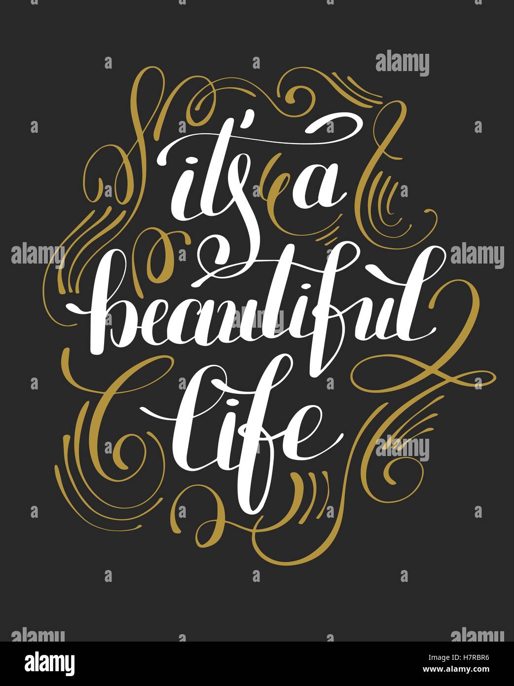 Beautiful life positive Stock Vector Images - Alamy