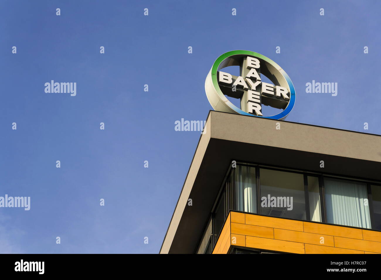 Bayer aspirin building hi-res stock photography and images - Alamy