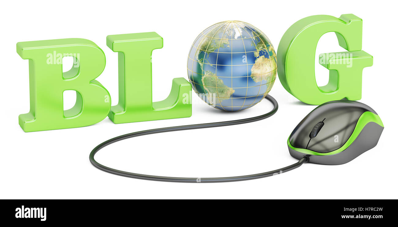 Blog concept, 3D rendering isolated on white background Stock Photo - Alamy