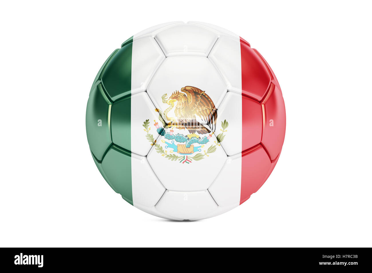 football ball with flag of Mexico, 3D rendering Stock Photo - Alamy