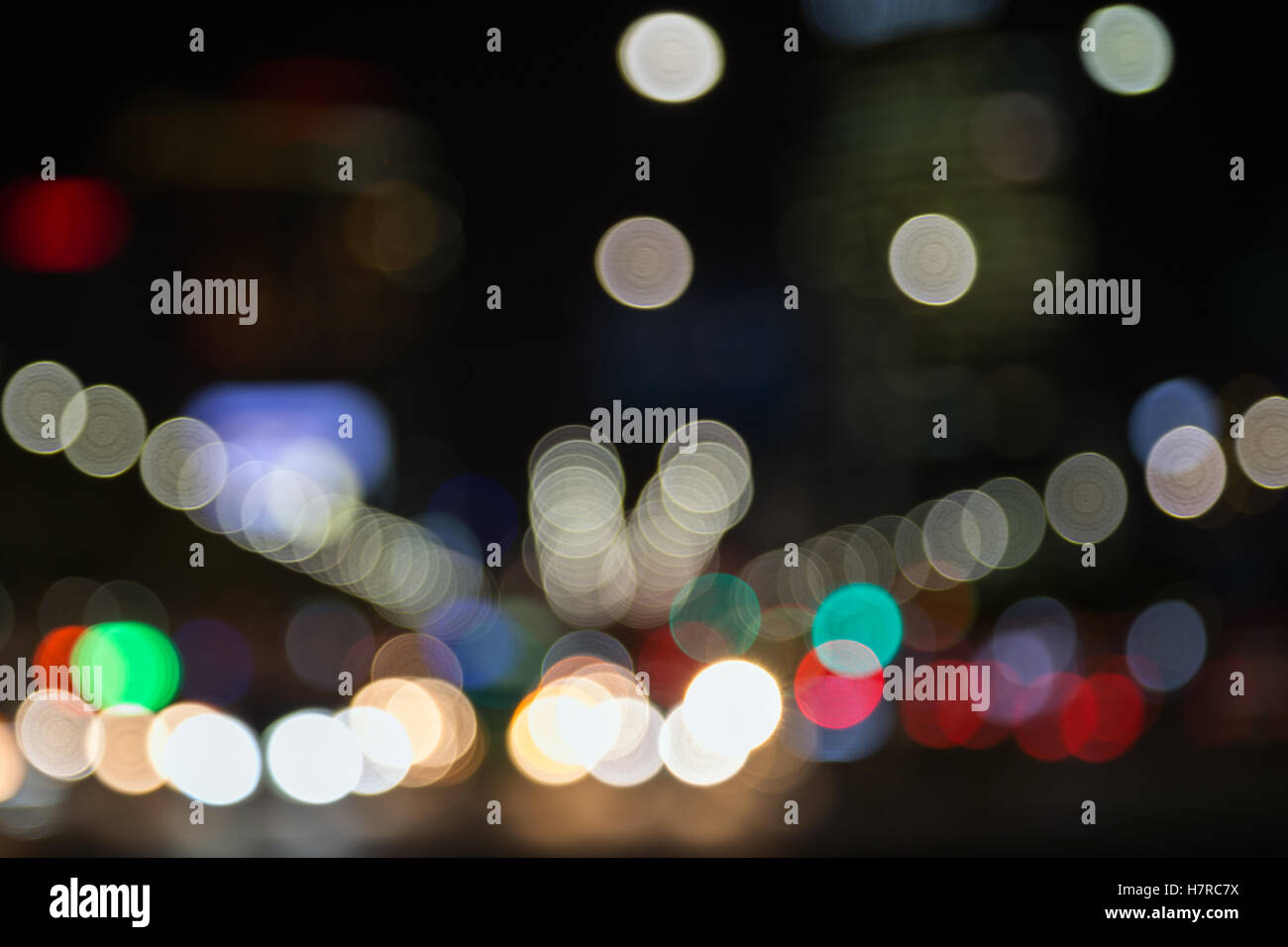 City lights defocused, abstract night scene Stock Photo - Alamy