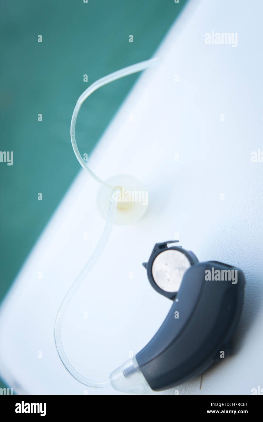 Modern digital hearing aid device for deaf and hard of hearing patients ...