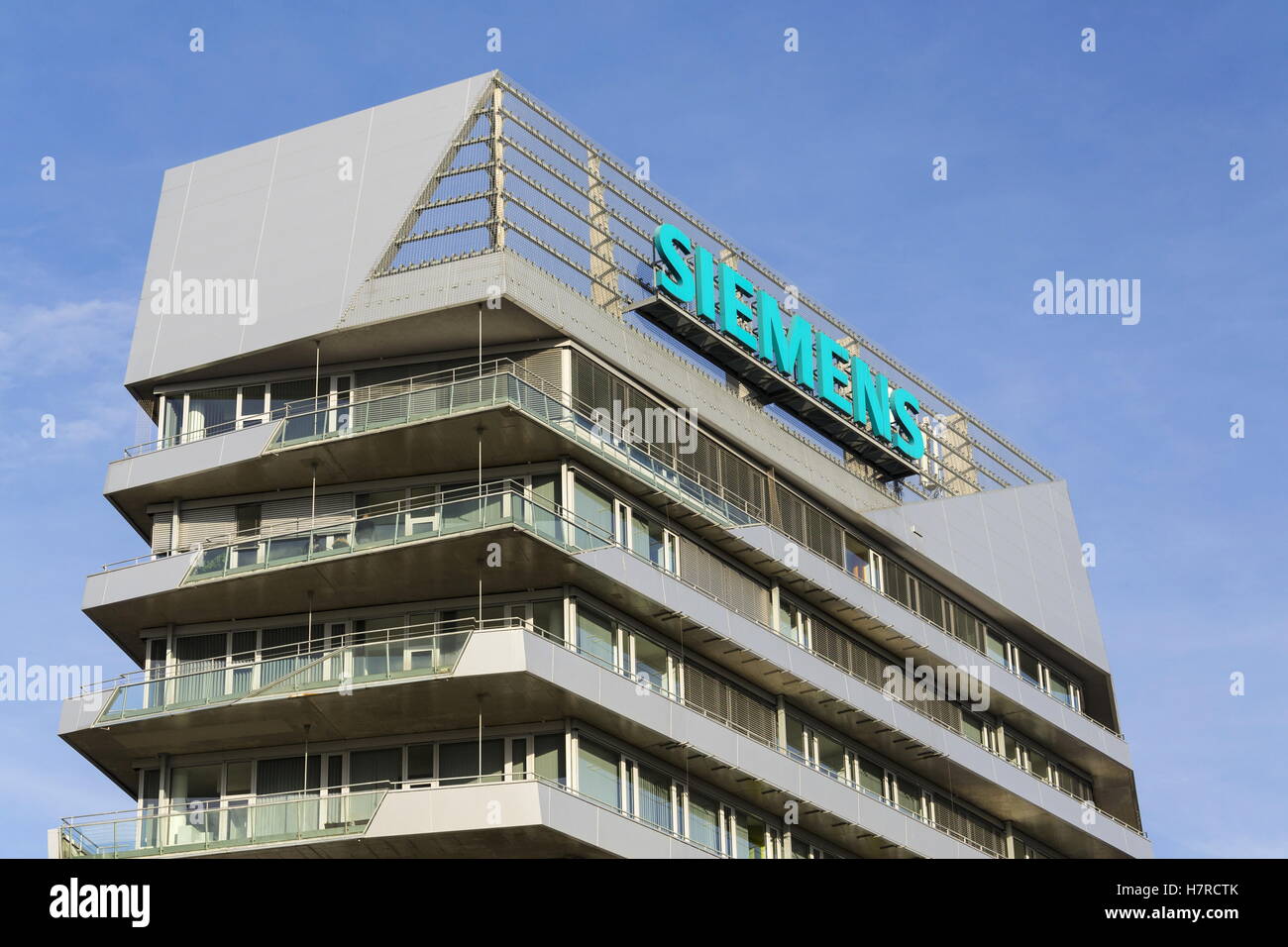 PRAGUE, CZECH REPUBLIC - NOVEMBER 7: Siemens company logo on Czech ...