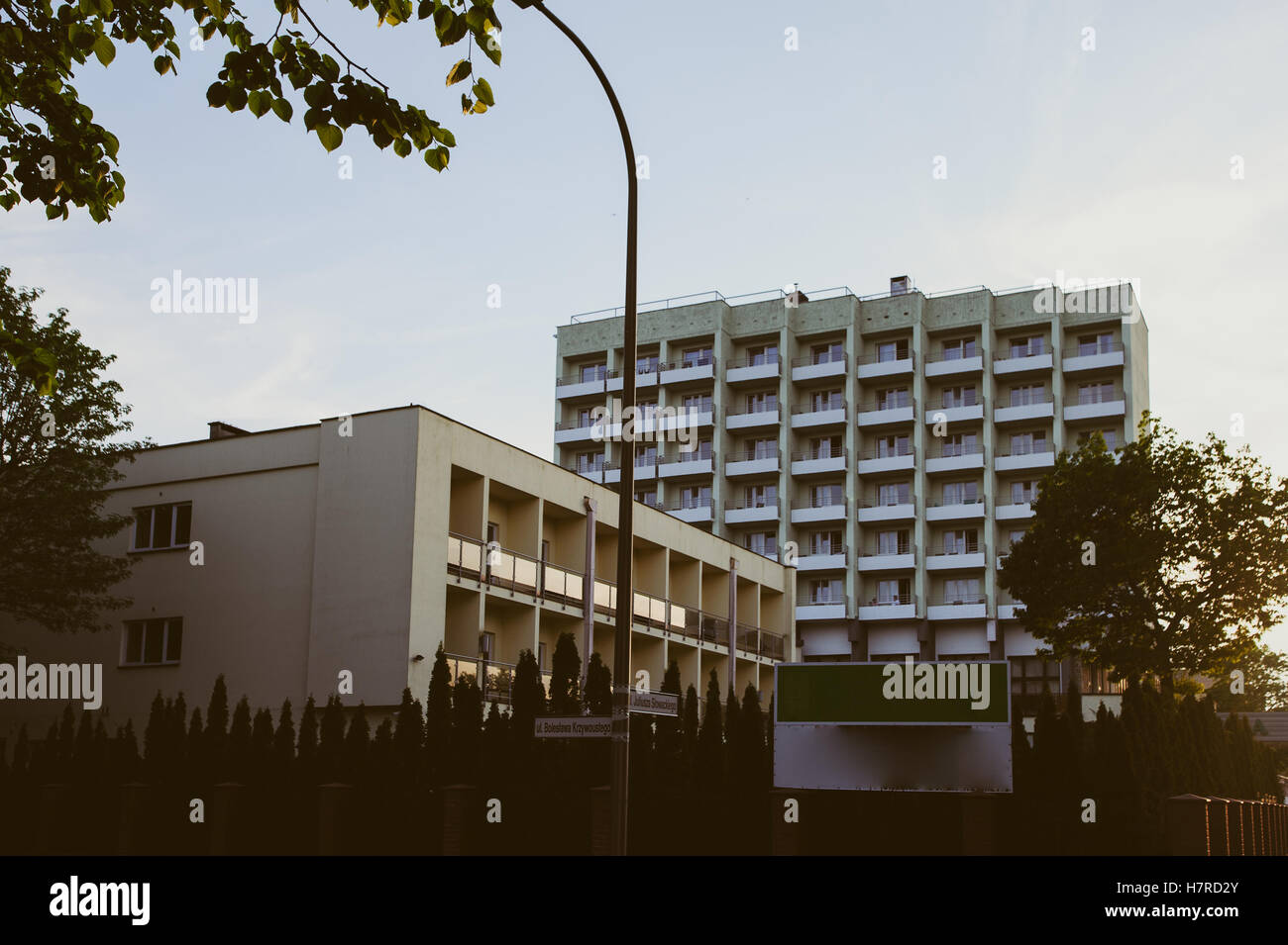 front view of an luxury hotel in sea city Stock Photo - Alamy