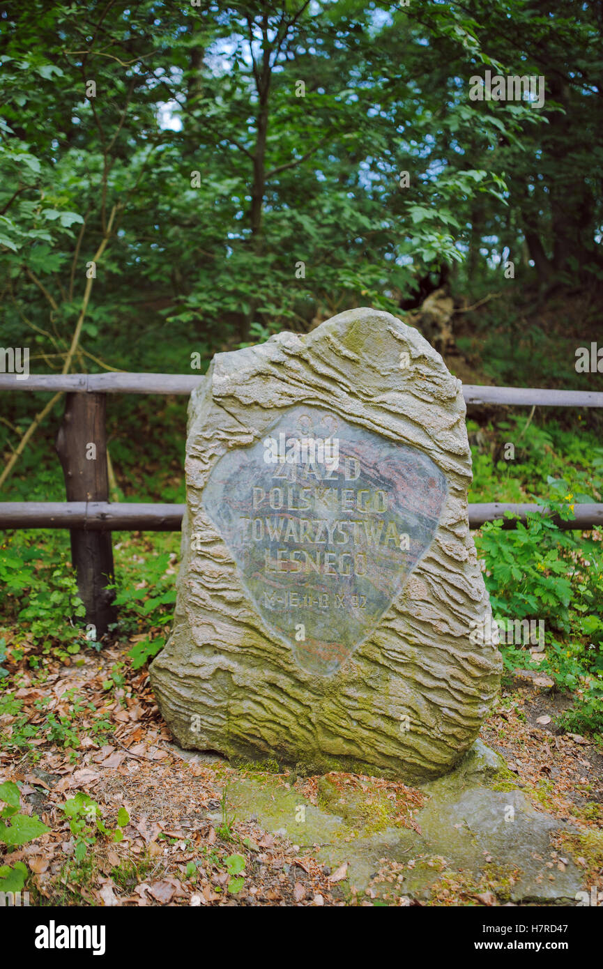 very old stone monument in the forest Stock Photo - Alamy