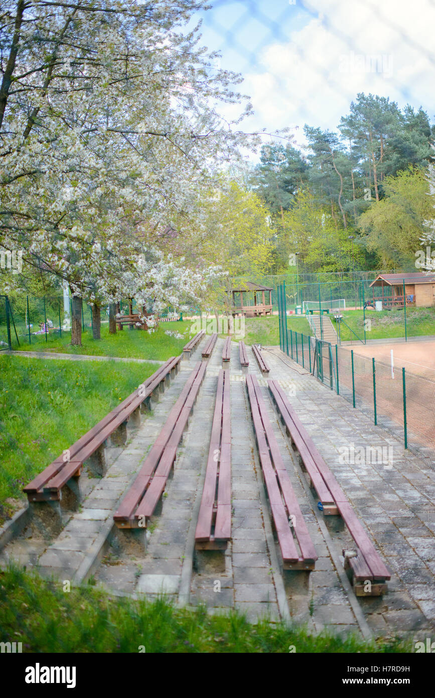 Green chain link park fence close up Stock Photo - Alamy