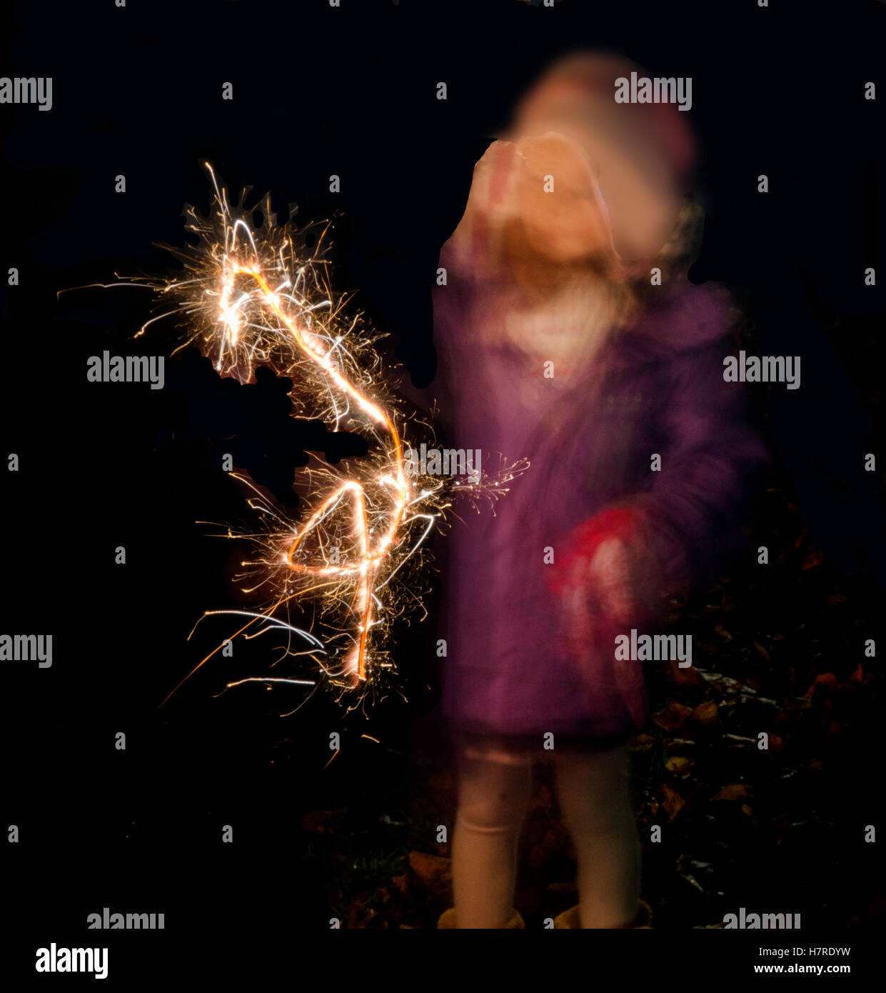 girl and sparkler Stock Photo - Alamy