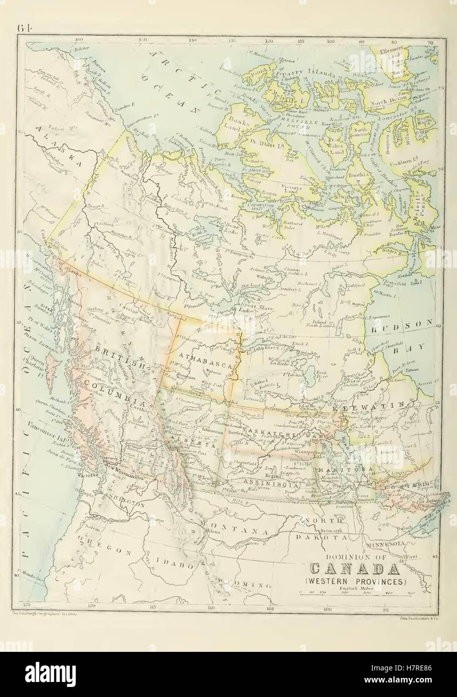 Old west canada map hi-res stock photography and images - Alamy