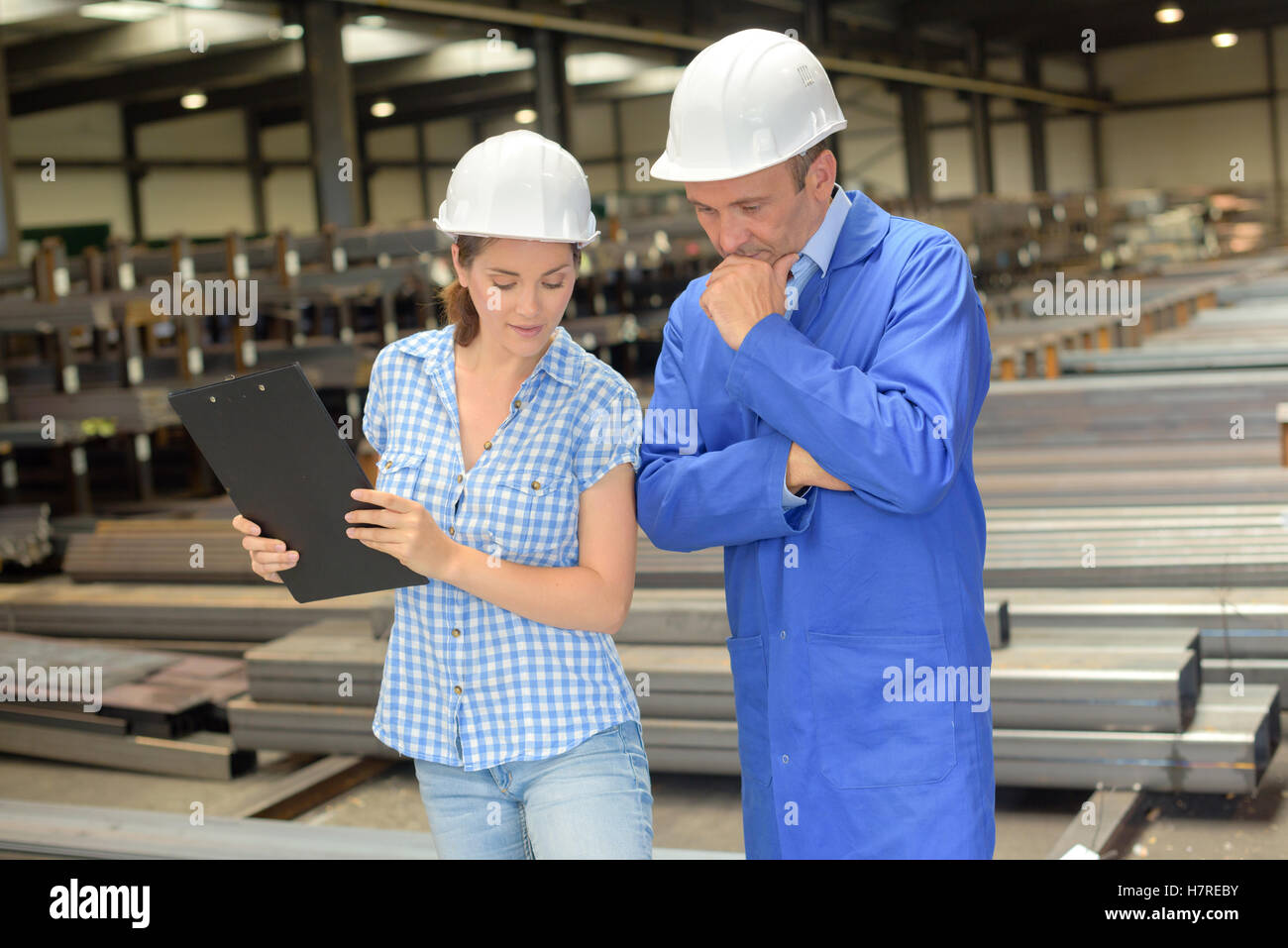 product inspector on the site Stock Photo - Alamy