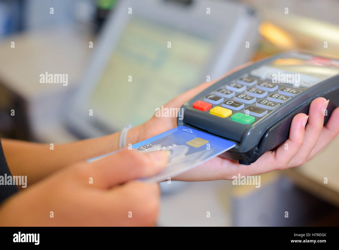 paying by credit card Stock Photo - Alamy