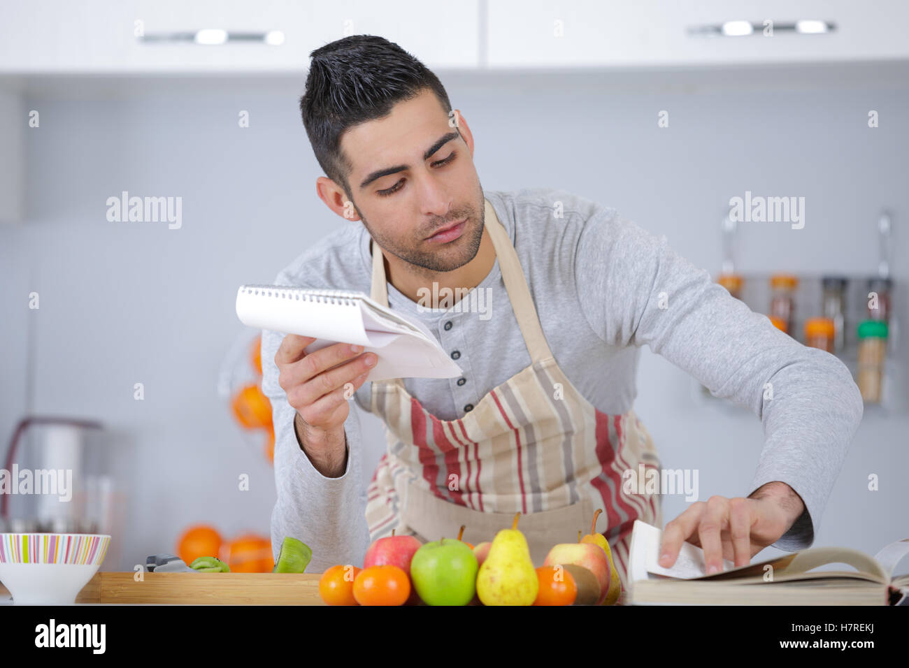 trying a new recipe Stock Photo - Alamy