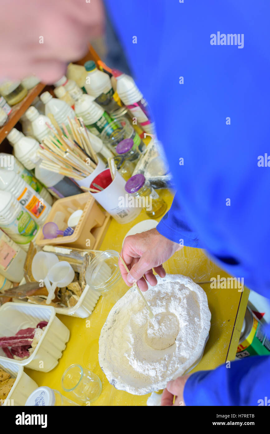Man mixing chemicals Stock Photo - Alamy