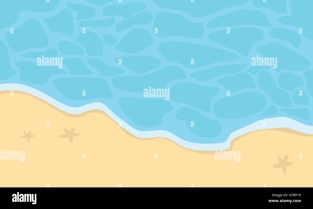 Beautiful beach landscape cartoon vector Stock Vector Image & Art - Alamy