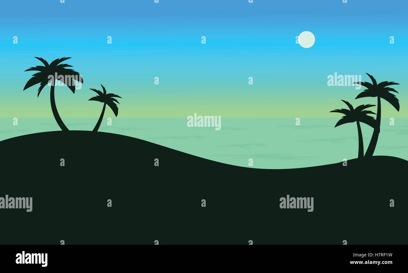 Spain beach scenery Stock Vector Images - Alamy