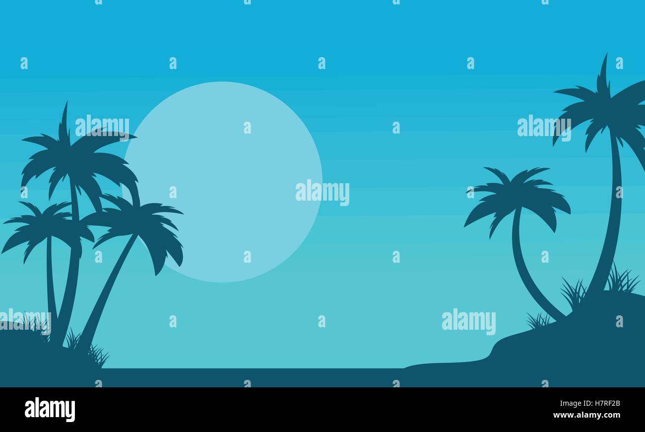 Spain beach scenery Stock Vector Images - Alamy