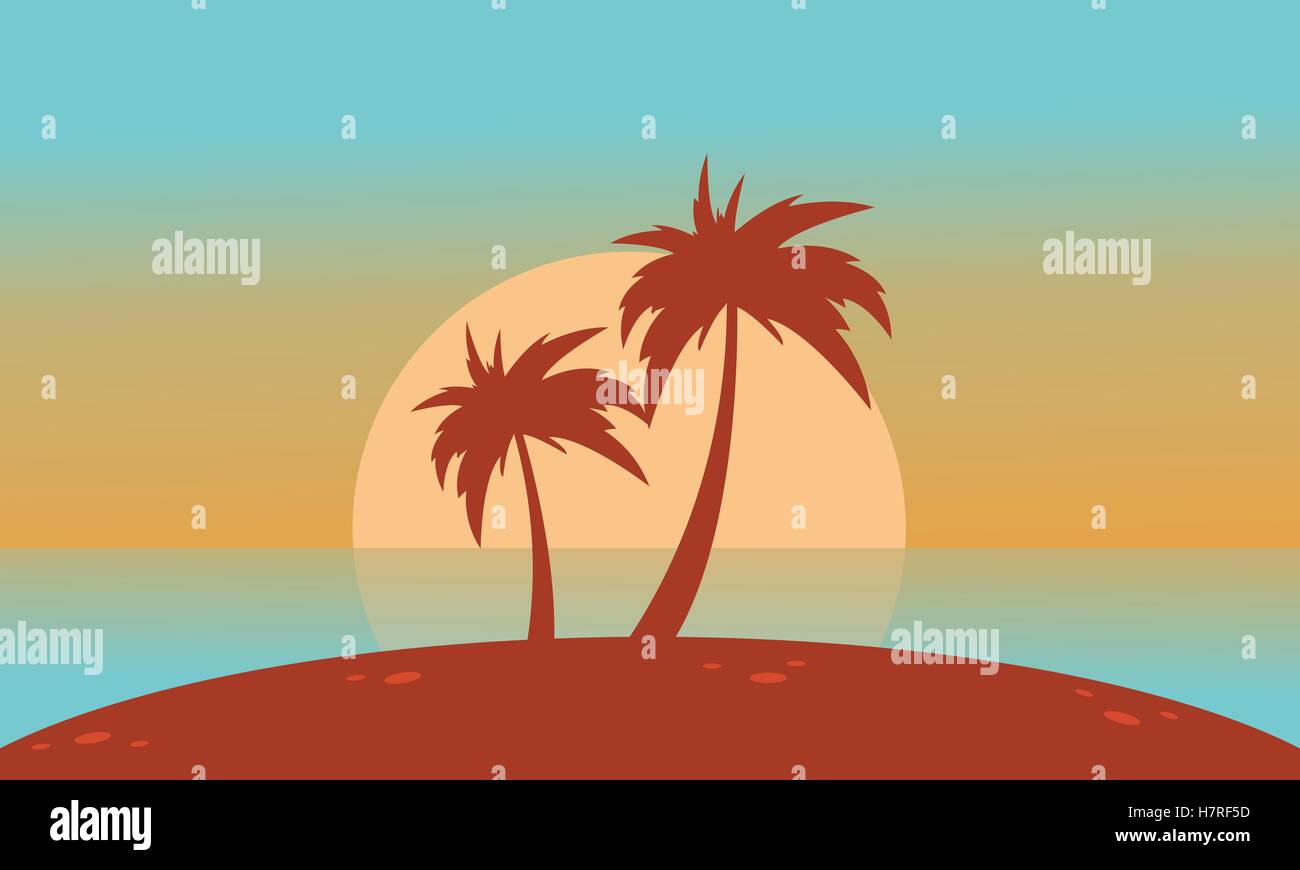 Big ocean waves sun Stock Vector Images - Alamy