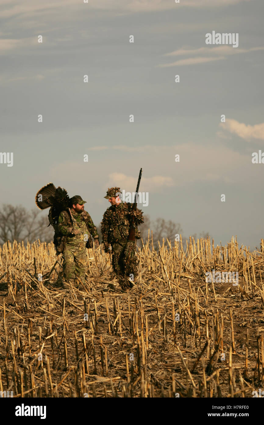 Turkey Hunters In Field Stock Photo - Alamy
