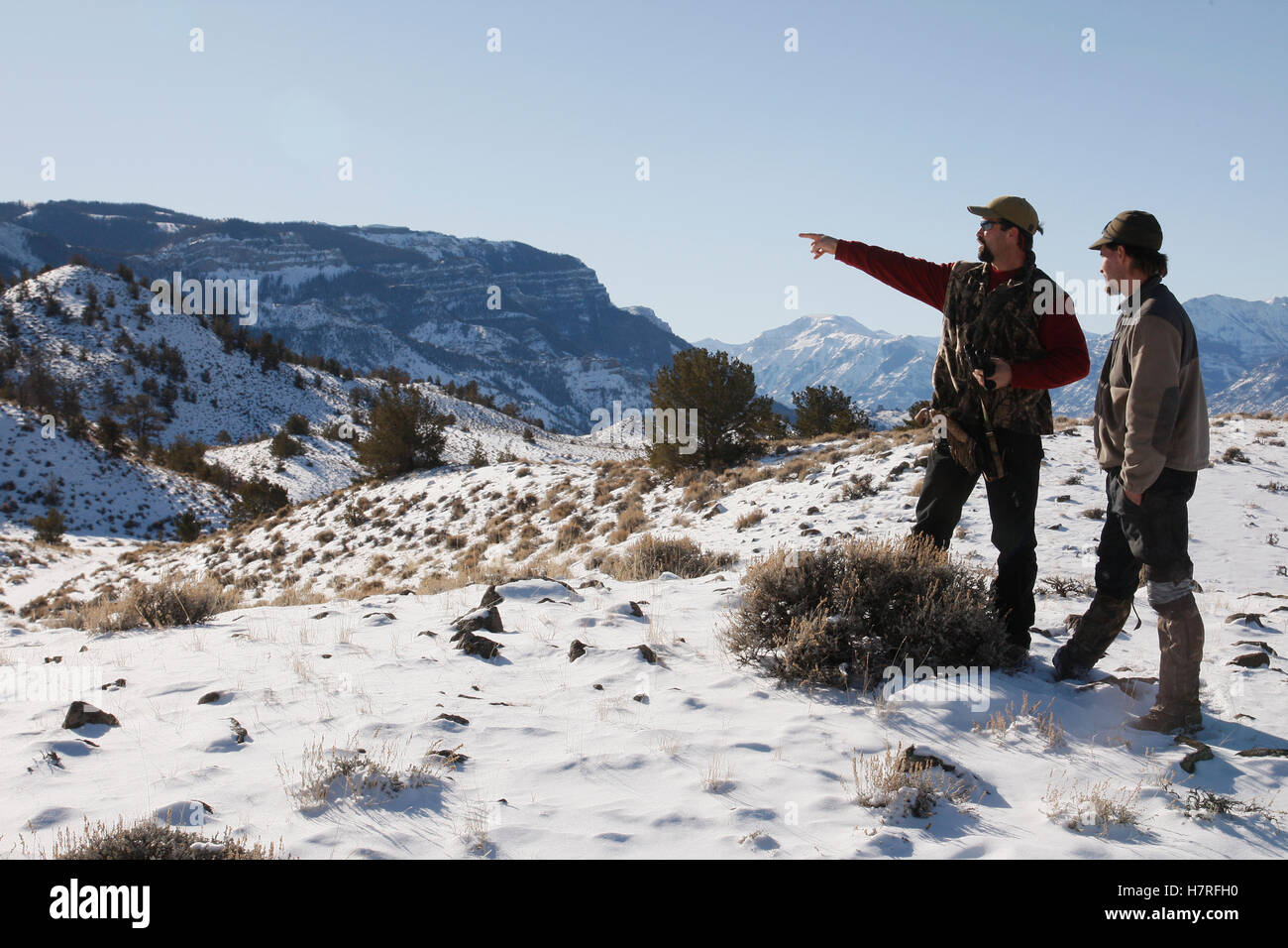 Cougar Hunters Houndsmen Tracking Cougar Stock Photo - Alamy