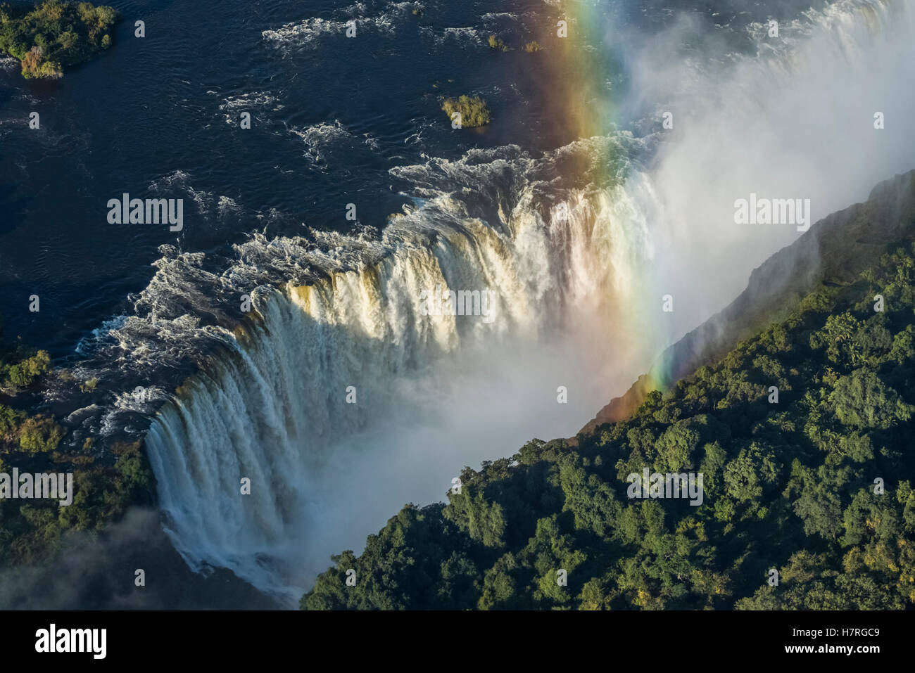 Aerial view of Victoria Falls and gorge; Botswana Stock Photo - Alamy